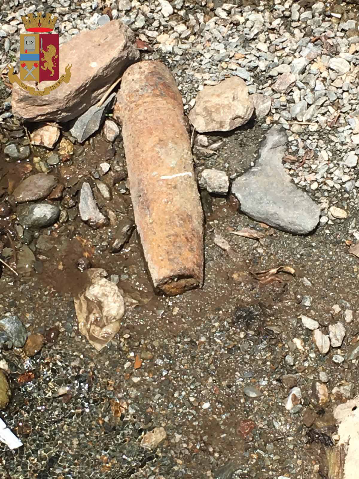 Granata d’artiglieria rinvenuta a Tortorici - MessinaOra.it